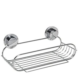 bath bliss chrome suction cup bathroom basket