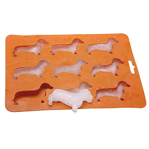 LYWUU Dachshund Dog Shaped Silicone Ice Cube Molds and Tray