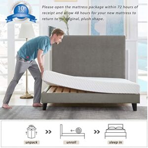 King Size Mattress, 6 Inch Gel Memory Foam Mattress with Motion Isolation, Triple-Layer Breathable Mattress for Cool Sleep & Pressure Relief, Medium Firm, Bed in A Box, CertiPUR-US Certified (King)