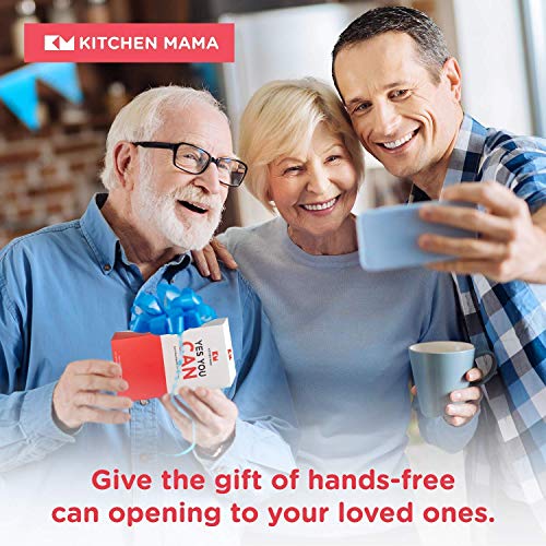 Kitchen Mama One Touch Can Opener: Open Cans with A Simple Push of Button and Stop Automatically After Completion - Smooth Edge, Food-Safe | Two Electric Can Openers - Red and Purple