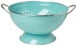 now designs metal colander, 3-quart, turquoise -