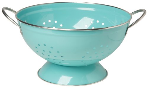 Now Designs Metal Colander, 3-Quart, Turquoise -