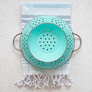 Now Designs Metal Colander, 3-Quart, Turquoise -