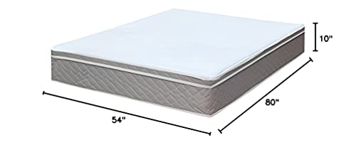 Greaton, 10-Inch Meduim Plush Eurotop Pillowtop Innerspring Mattress, Full XL