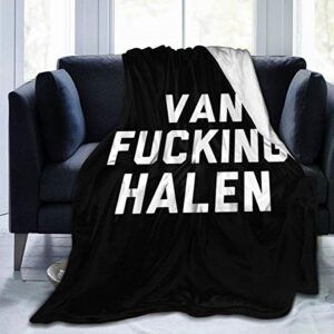 van fucking halen blanket novelty throw blanket 50"" x40 flannel micro fleece blanket for sofa home camping travelling blanket