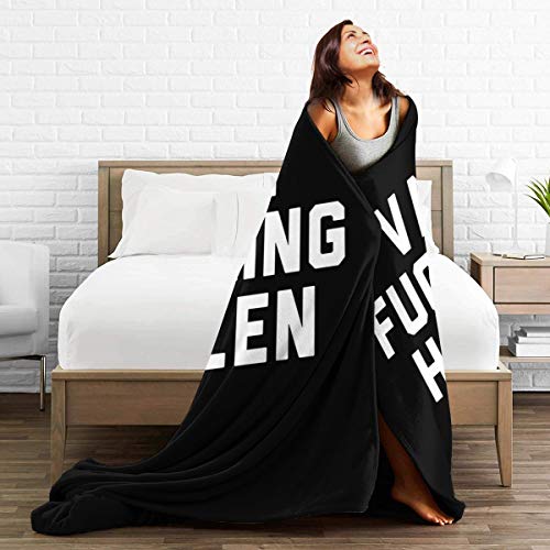 Van Fucking Halen Blanket Novelty Throw Blanket 50"" x40 Flannel Micro Fleece Blanket for Sofa Home Camping Travelling Blanket