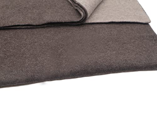 State Cashmere Reversible Throw Blanket - Ultra Soft Accent Blanket for Couch, Sofa & Bed Made with 100% Inner Mongolian Cashmere - Crafted Home Accessories - (Black Coffee/Winter Twig, 60"x50")