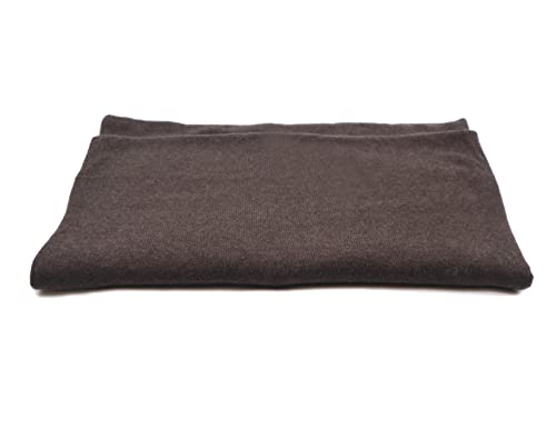 State Cashmere Reversible Throw Blanket - Ultra Soft Accent Blanket for Couch, Sofa & Bed Made with 100% Inner Mongolian Cashmere - Crafted Home Accessories - (Black Coffee/Winter Twig, 60"x50")