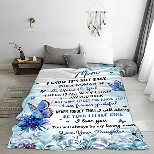 Gifts for Mom from Daughter, to My Mom Blanket, to My Mom Ultra-Soft Throw Blanket 60"x50"-Mom Blanket from Daughter-Mother‘s Day Birthday Gifts for Mom