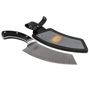 oklahoma joe's blacksmith cleaver & chef knife with holster