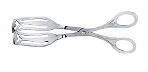 Alessi Pastry Tongs, Silver