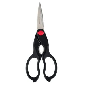 farberware 5099683 professional heavy duty kitchen shears set with blade cover and non-slip handles, black