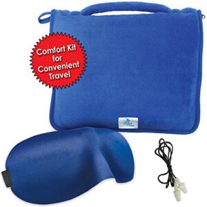 MPN’s Travel Throw Blanket Compact Lightweight Portable Plush Coral Fleece with Zippered Carry Pouch Perfect Size 43 x 59 Use as Soft Lumbar Support Pillow Travel Pillow Free Eye Mask and Ear Plugs