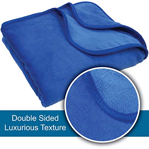 MPN’s Travel Throw Blanket Compact Lightweight Portable Plush Coral Fleece with Zippered Carry Pouch Perfect Size 43 x 59 Use as Soft Lumbar Support Pillow Travel Pillow Free Eye Mask and Ear Plugs