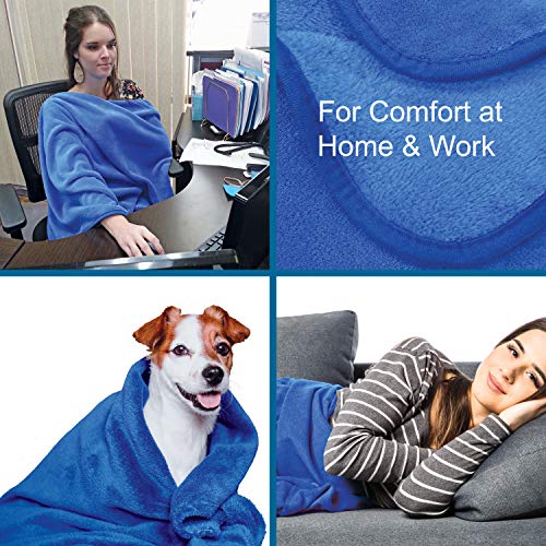 MPN’s Travel Throw Blanket Compact Lightweight Portable Plush Coral Fleece with Zippered Carry Pouch Perfect Size 43 x 59 Use as Soft Lumbar Support Pillow Travel Pillow Free Eye Mask and Ear Plugs