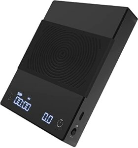 timemore coffee scale, espresso scale,weigh digital coffee scale with timer,2000 grams tes006 (black plus)