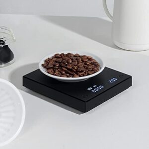 TIMEMORE Coffee Scale, Espresso Scale,Weigh Digital Coffee Scale with Timer,2000 Grams TES006 (Black Plus)