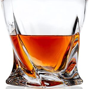 𝗕𝗘𝗦𝗧 𝗚𝗜𝗙𝗧: Fathers Day Dad Gifts For Men - Whiskey Glass Set of 2 - Bourbon Whiskey Stones Wood Box Gift Set - Includes Crystal Whisky Glasses, Chilling Rocks, Slate Coasters for Scotch Burbon