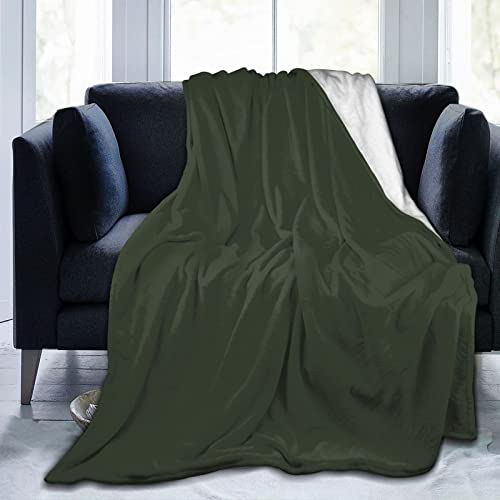 SCOPRO Customized Photo Blanket Personalized Throw Blanket Gifts for Friends, Family, Partner or Pets - Customized Text Blankets for Valentine Day, Memorial Day Forest Green 35*27inch