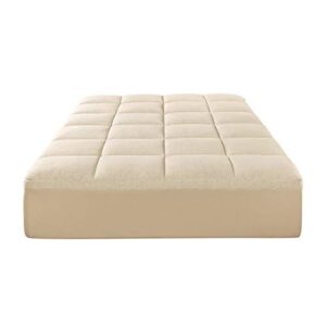 keetsa 3 inch luxury thick comfort & plush memory foam topper layer, certipur-us certified foam, oeko-100 certified linen blended fabric, fiber quilted top, comfort rejuvenator - full