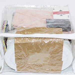 Clear Vinyl Zippered Storage Bags 11 x 11 x 6 Inch 5-Pack for Blankets, Sweaters and Pants