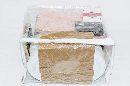 Clear Vinyl Zippered Storage Bags 11 x 11 x 6 Inch 5-Pack for Blankets, Sweaters and Pants