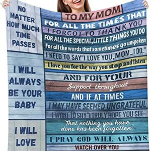 Worktisky Mothers Day Idea Gifts for Mom from Daughter Son, Best Mom Gifts, Funny Mothers Day Idea Gifts, Mom Gifts from Daughters, Birthday Gifts for Mom, Mom Blankets from Daughter 60"x50"