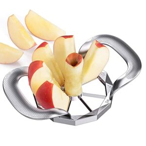 greatly quicken slicing apple cutter slicer, heavy duty apple corer divider 8-blade stainless steel treblewind