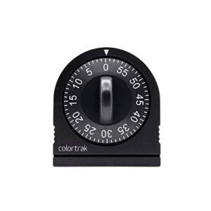 60 minute wind up timer, visual mechanical timer, from 0 to 60 minutes, for kitchen, hair color processing, tanning time, kids' home and classroom activities or timeouts, black