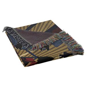 Marvel's Captain Marvel, "Lift Off" Woven Tapestry Throw Blanket, 48" x 60", Multi Color