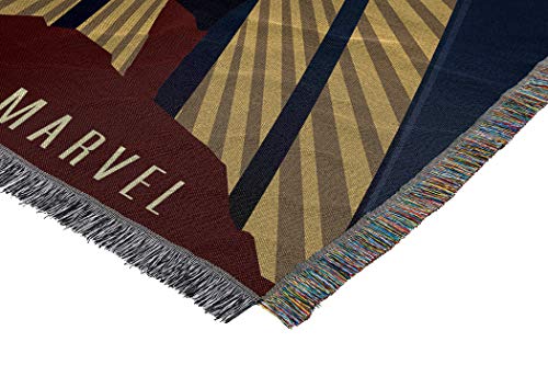 Marvel's Captain Marvel, "Lift Off" Woven Tapestry Throw Blanket, 48" x 60", Multi Color