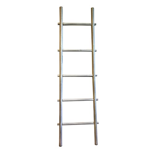 MGP Bamboo Ladder Rack in White 5'