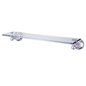 kingston brass ba4819c metropolitan glass shelf, polished chrome,2-3/4"