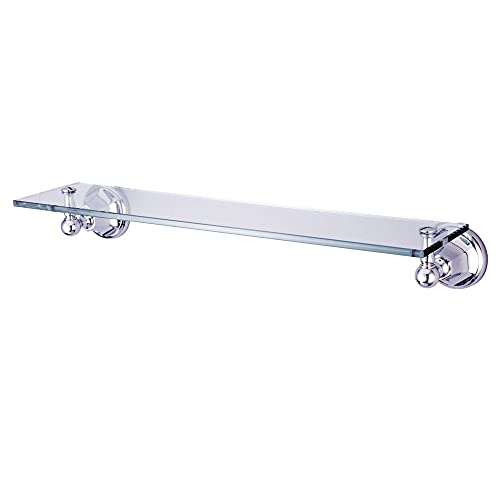 Kingston Brass BA4819C Metropolitan Glass Shelf, Polished Chrome,2-3/4"