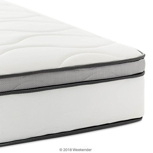 WEEKENDER 10 Inch Hybrid Mattress - Memory Foam and Motion Isolating Springs - Medium-Firm - 10-Year Warranty - California King