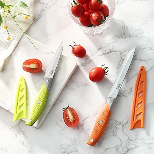 OLULU Paring Knife, 8 PCS Paring Knives, High Carbon German Stainless Steel Paring Knife Set, Knives With kitchen Accessories