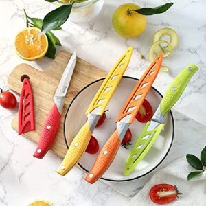 OLULU Paring Knife, 8 PCS Paring Knives, High Carbon German Stainless Steel Paring Knife Set, Knives With kitchen Accessories