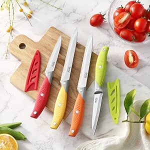 OLULU Paring Knife, 8 PCS Paring Knives, High Carbon German Stainless Steel Paring Knife Set, Knives With kitchen Accessories