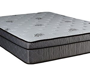 Continental Sleep Soft Encased Hybrid Eurotop Pillowtop Memory Foam Gel Innerspring Mattress, Good for The Back, Full XL, White/Brown