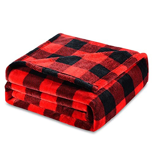 Adigaber Buffalo Plaid Throw Blanket Soft Flannel Fleece Cozy Lightweight for Couch Bed Fit All Seasons Decorative Blankets