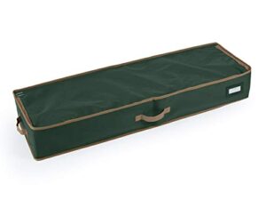 covermates keepsakes underbed storage bag - carrying handles, mesh interior pocket - holiday storage-green