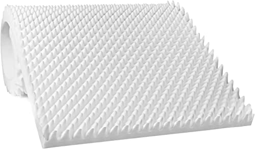 AK TRADING CO. 2.5" Thick CertiPUR-US Certified Convoluted Hospital Mattress Pad, Egg Crate Foam Foam Sheet | Mattress Pad (Medical Bed, Mattress Topper, Chairs) - Made in USA (2.5" x 18" x 72")