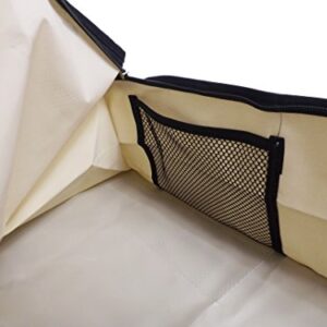 Neusu Underbed Storage Bag for Comforters - Beige, Jumbo XXL, 180 Liters, 49" x 31" x 7"