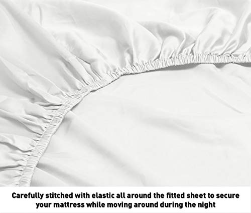 Home Sweet Home 300 Thread Count 100% Egyptian Cotton Hypoallergenic Down Alternative 2" Inch Mattress Topper with All-Around Fitted Bed Skirt - 1000 Grams Filling (King Size)