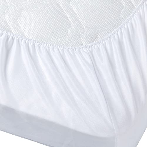 Home Sweet Home 300 Thread Count 100% Egyptian Cotton Hypoallergenic Down Alternative 2" Inch Mattress Topper with All-Around Fitted Bed Skirt - 1000 Grams Filling (King Size)