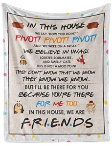 launchigo personalised friends series blanket. fleece throw friends tv show blanket with dialogues for friends fan. best gift for christmas & birthday. (friends blanket 01, 60" x 80")