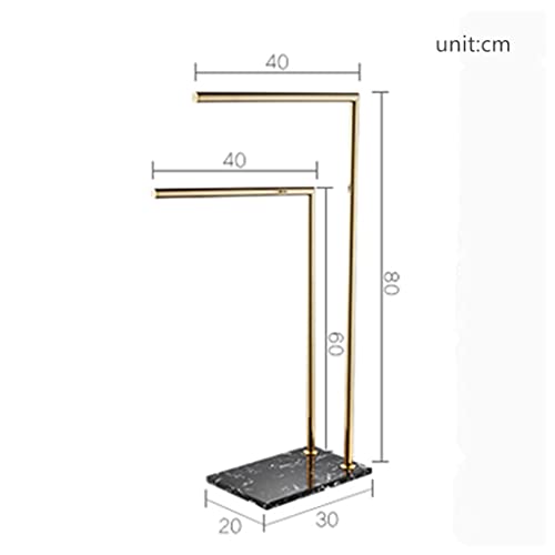 FCMLD Bathroom Floor Towel Rack Hotel Rack Stone Towel Rack Floor Bathtub Brass Towel Rack