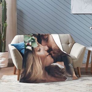 Custom Collage Blanket Personalized Blanket with Photos Customized Picture Throw Blanket for Adult Kid Family Friend Birthday Christmas Mothers Fathers Valentines Day Wedding Customized Gifts 50"x40"