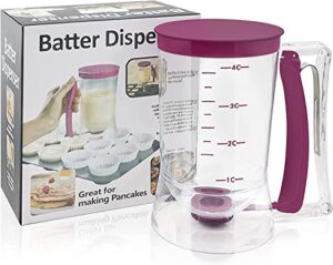 toparad pancake cupcake batter dispenser, bakeware maker with measuring label, perfect baking tool for cupcakes, waffles, muffin mix, cake or any baked goods