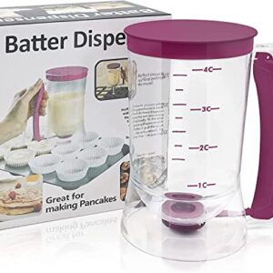 Toparad Pancake Cupcake Batter Dispenser, Bakeware Maker with Measuring Label, Perfect Baking Tool for Cupcakes, Waffles, Muffin Mix, Cake or Any Baked Goods